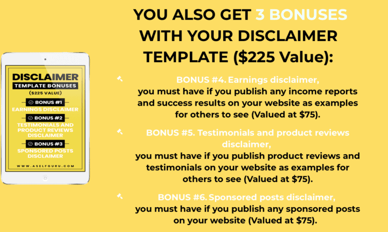 Blog Disclosures and Blog Disclaimers: Examples and Template You Need