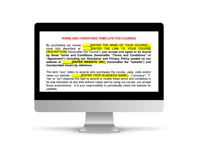 This is an Online Course Agreement Template - Approved...